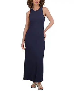 POINT Georgette Column Dress - Black