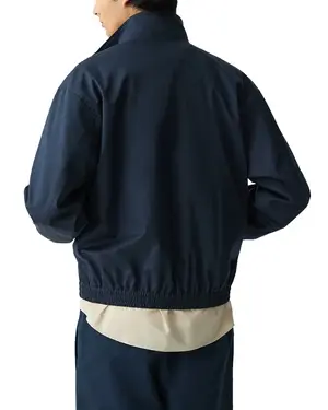 Theory Stand Collar Jacket In Cotton-blend Twill