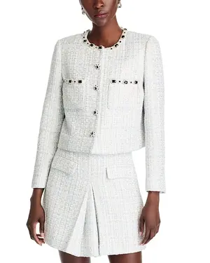 SELF-PORTRAIT Embellished Tweed Jacket