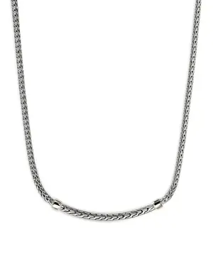 John Hardy 14k Yellow Gold & Sterling Diamond Pave Collar Necklace - Silver