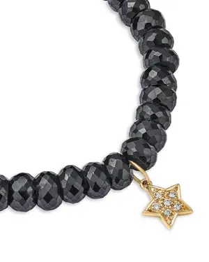 SYDNEY EVAN 14k Yellow Diamond Star Charm Bracelet