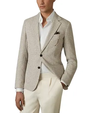 REISS Slim Fit Dogtooth Check Blazer