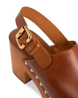 Chloé Jeannette Clogs - Ginger Brown