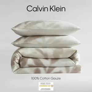 Calvin Klein Shadow Branches 3 Piece Duvet Cover Set, Queen