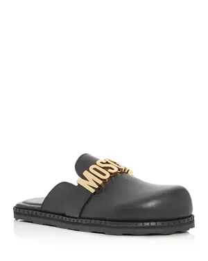 Moschino Logo Mules Clogs For Women