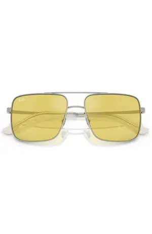 Ray-ban 56mm Square Sunglasses - Silver