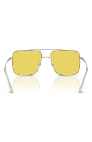 Ray-ban 56mm Square Sunglasses - Silver