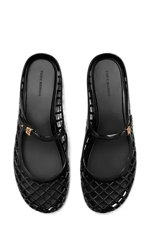 Tory Burch Mellow Jelly Mule - Perfect Black / Gold