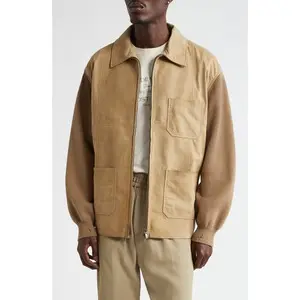 GOLDEN GOOSE Journey Mixed Media Full-zip Jacket