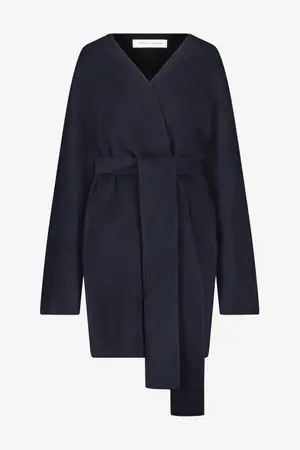 Marina Moscone Double Faced Wool Cocoon Coat