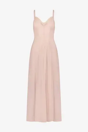 Marina Moscone Lightweight Wool Dress - Rose Quartz