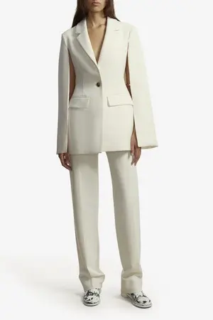 Marina Moscone Tailored Slim Trouser - Ivory