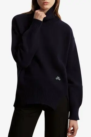 Marina Moscone Funnel Neck Pullover - Navy