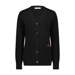 Marina Moscone Waisted Cashmere-wool Cardigan - Black