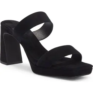 Jeffrey Campbell Danity Platform Slide Sandal - Black Suede