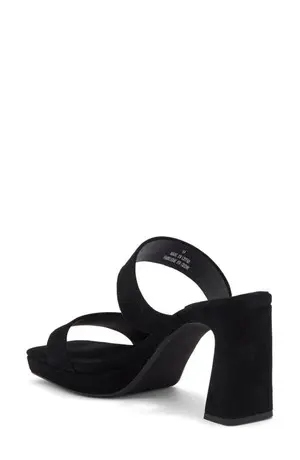 Jeffrey Campbell Danity Platform Slide Sandal - Black Suede