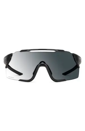 SMITH Smith Attack 130mm ChromaPop™ Shield Sunglasses Black /gray/amber