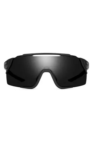 SMITH Smith Attack 130mm ChromaPop™ Shield Sunglasses Matte Black/ Black/ Amber