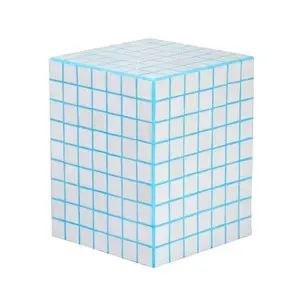 JONATHAN Y Callista 18" Modern Bohemian Ceramic Tiled Rectangle End Table Neon Blue White