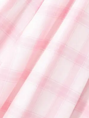 Loewe Pleated Checked Mini Dress