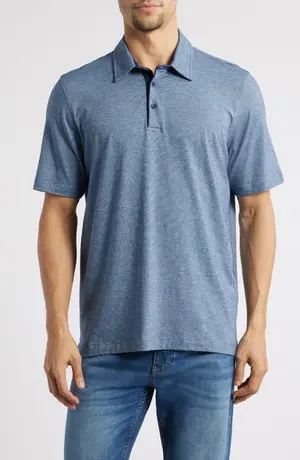 Johnston & Murphy Half Placket Polos For Men