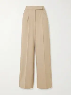 Veronica Beard Marbeau Pleated Wide-leg Pants