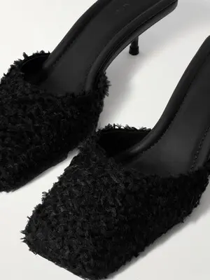 ST. AGNI Fleece Mules - Black