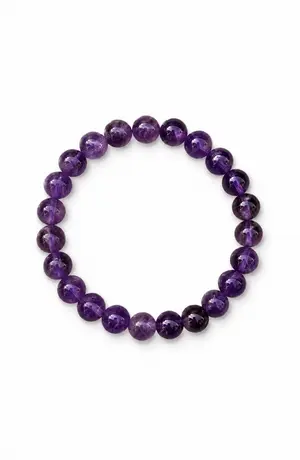 HUMANIST BEAUTY Crystal Beaded Bracelet - Amethyst