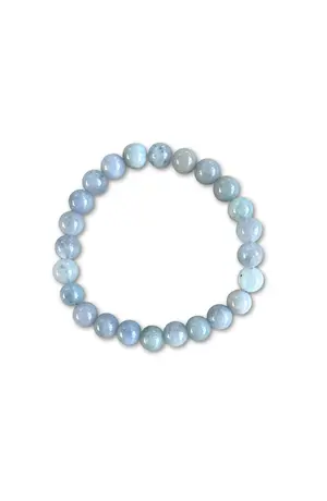 HUMANIST BEAUTY Crystal Healing Beaded Bracelet Aquamarine