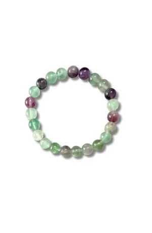HUMANIST BEAUTY Crystal Beaded Bracelet Fluorite