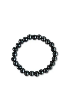 HUMANIST BEAUTY Crystal Beaded Bracelet - Hematite