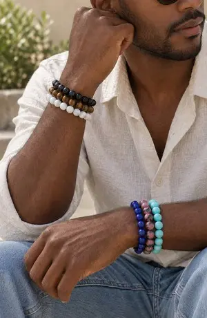 HUMANIST BEAUTY Crystal Beaded Bracelet - Kambaba