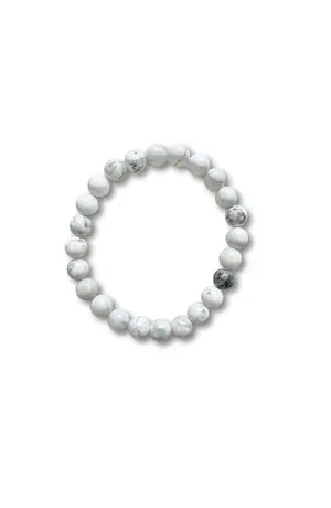 HUMANIST BEAUTY Crystal Healing Beaded Bracelet - White Howlite