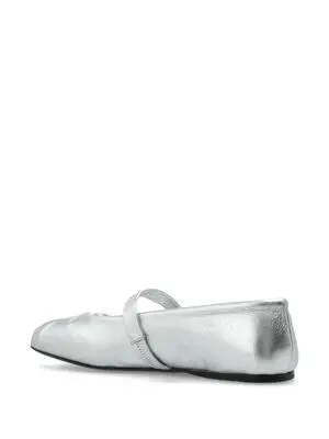 Marni Metallic Ballerina Shoes - Silver