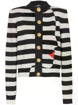 Balmain Striped Cardigans For Women