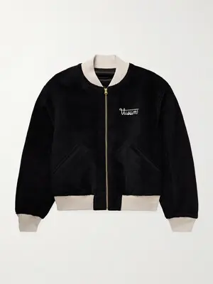 Visvim Reversible Embroidered Bomber Jacket - Black