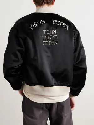 Visvim Reversible Embroidered Bomber Jacket - Black