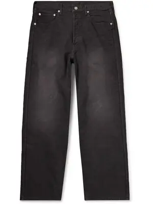 Visvim Fluxus 01 Slim-Fit Straight-Leg Trousers - Black | Editorialist