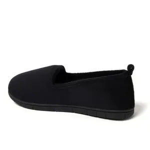 DEARFOAMS Velour Closed Back Slippers - Black