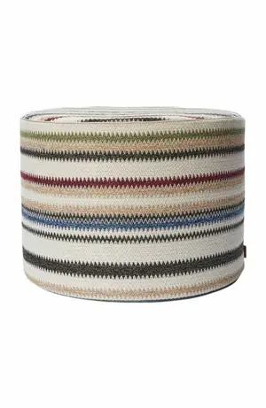 Missoni Blurred 40x30 Cm Cylindrical Pouffe - Beige