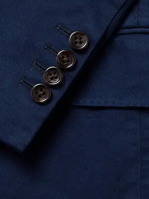 Polo Ralph Lauren Double-breasted Cotton-blend Twill Blazer - Blue