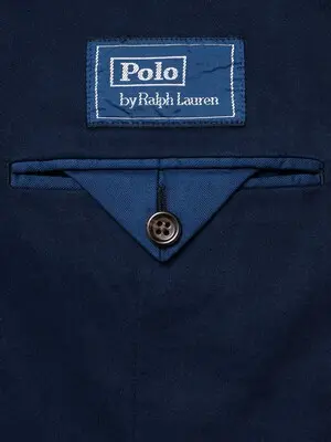 Polo Ralph Lauren Double-breasted Cotton-blend Twill Blazer - Blue
