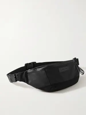 MASTER-PIECE CO Slick Rubberised Shell And Cordura® Ballistic Nylon Belt Bag - Black