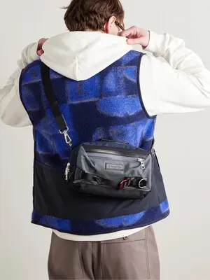 MASTER-PIECE CO Potential Small Leather-trimmed Cordura® Nylon Messenger Bag
