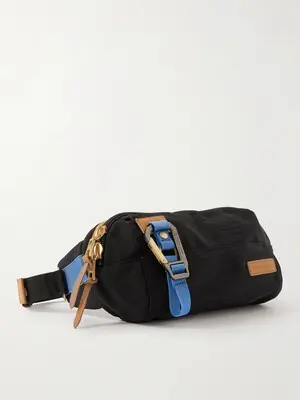 MASTER-PIECE CO Link Leather-trimmed Belt Bag - Black