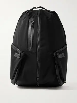 MASTER-PIECE CO Circus Leather-trimmed Backpack - Black