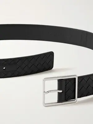 Bottega Veneta 3.5cm Intrecciato Leather Belt