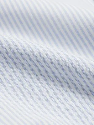 DRAKE'S Button-down Collar Striped Cotton Oxford Shirt