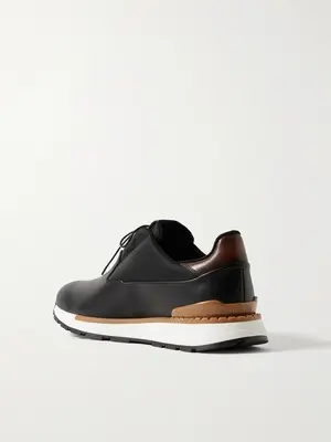 Berluti Fast Track Torino Leather And Shell Sneakers