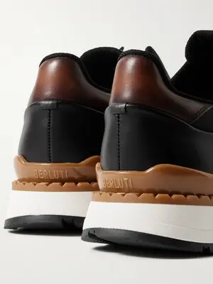 Berluti Fast Track Torino Leather And Shell Sneakers